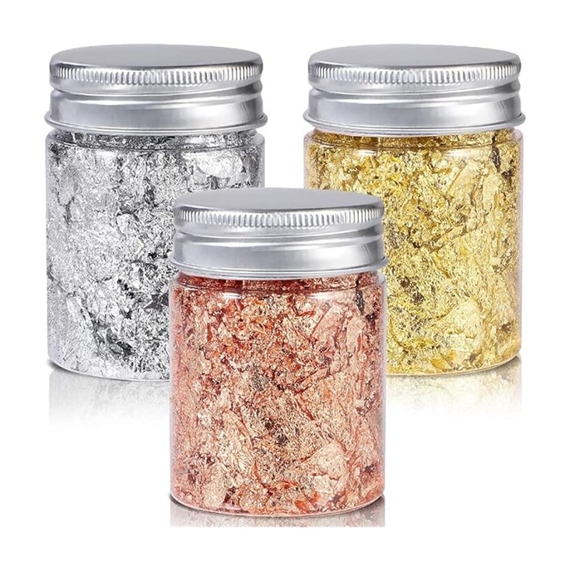 Set de 3 Unidades Hoja de cobre, plata y oro